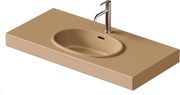 Duravit Balcoon - Umyvadlo 100x48 cm, s přepadem, otvor pro baterii, s výpustí, DuraShield, terra 241210AM00