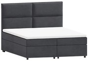 Šedá boxspring postel s úložným prostorem 200x200 cm Rico – Ropez