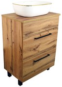 Comodo Koupelnová skříňka pod deskové umyvadlo Solero OW 60-HD, dub wotan