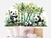 Pandy a větvičky textilní přelepitelné samolepky na zeď arch 47 x 27 cm