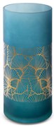 SKLENĚNÁ VÁZA LIMITED COLLECTION MUSA 15X35 CM TMAVĚMODRÁ/ZLATÁ