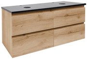 Koupelnová skříňka s krycí deskou SAT B-Way 119x50x45 cm dub mat BWAY2120OAKZ