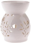 Porcelánová aromalampa s květy bílá 11.4cm