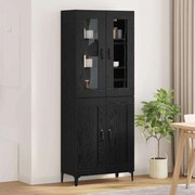 Vysoký bufet Černý dub 69,5 x 34 x 180 cm Kompozitní dřevo 3403582