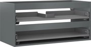 Mexen Box-A, závěsná skříňka 100 cm, 2 zásuvky, grafitová matná, 91AX0-1000-470-2-66