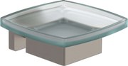 Villeroy & Boch Elements Striking - Mýdlenka s držákem, sklo/matný kartáčovaný nikl TVA15202000064