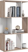 HOMCOM Moderní design kancelářské knihovny, dřevěná, 3 police 60 × 24 × 111,4 cm | Aosom