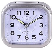 JVD Levný analogový ručkový stříbrný budík JVD SRP8006.3 s osvětlením
