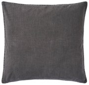 Ib Laursen Povlak na polštář Ramie Anthracite 60 × 60 cm, šedá barva, textil