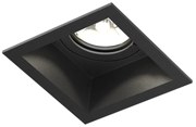 Wever & ducré čtvercové stropní zapuštěné svítidlo plano ip44 ceiling rec 1.0 led 1800-3000k b tree černá matná