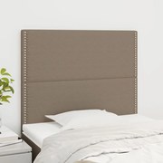 Čelo postele 2 ks taupe 90x5x78/88 cm textil