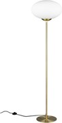 Stojací lampa v mosazné barvě se skleněným stínidlem (výška 150 cm) Fomento – Trio