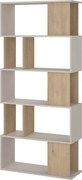 Krémová knihovna v dekoru dubu 80x173,5x29,5 cm Maze – Tvilum