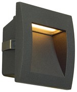 SLV 233605 Downunder Out LED S, antracitové zápustné svítidlo do stěny, 1,7W LED, 3000K, 9x9cm, IP55