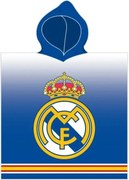 Dětské koupací pončo - chlapecká osuška s kapucí FC Real Madrid - 100% bavlna - 55 x 110 cm