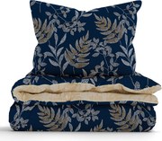 MK Lůžkoviny Francouzské bavlněné povlečení Renforcé - Gabriela tmavě modré 220 × 200 cm, 2ks 70 x 90 cm