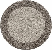 Ayyildiz, Kusový koberec Life Shaggy 1503 taupe kruh, 160x160 (průměr) kruh, hnědá, ložnice