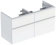 Geberit iCon - Umyvadlová skříňka, 118x62x48 cm, 4 zásuvky, lesklá bílá 502.309.01.1