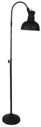Černá kovová stojací lampa Frisian – 59x27x189 cm