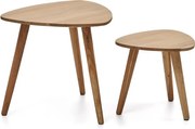 Odkládací stolky v sadě 2 ks z masivu akácie 60x61 cm Duvani – Kave Home