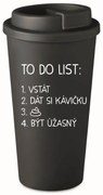 TO DO LIST: BÝT ÚŽASNÝ - černý termohrnek 475 ml