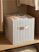 Sinsay - Skládací úložný box s pruhy - námořnická modrá