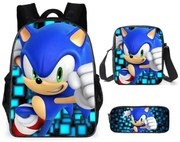 Školní batoh, taška přes rameno a penál s potiskem Sonic Varianta: set 07