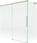 Mexen Rox, L posuvná 2-křídlová vanová zástěna 150 + 70 x 150 cm, 8mm čiré sklo, ocelový profil, 8C9L-150-070-97-00