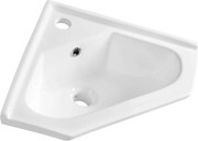 Aqualine Aqualine, Keramické umyvadlo rohové 41x41 cm, na nábytek, 1601-40