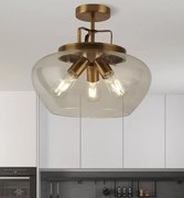 Searchlight 8973-3BZ Stropní lustr BOULE BRONZ čiré sklo