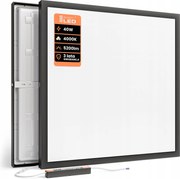 Stropní Svítidlo Stropní Svítidlo Led Panel Nástěnný Čtverec 60 x 60 cm 5200 lm 40 W Bk