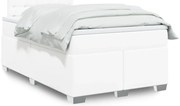 Box spring postel s matrací bílá 120x200 cm umělá kůže 3288417