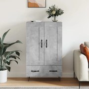 Skříň highboard betonově šedá 69,5x31x115 cm kompozitní dřevo