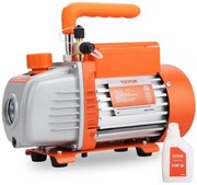Jednostupňová vakuová pumpa VEVOR 1/5 HP, 3,5 CFM, 220-240V AC, klimatizační vývěva, 0,6 cm SAE samec, 1,27 cm ACME samec, pro opravy HVAC, údržbu chlazení, odplyňování pryskyřice