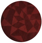 Vínový ručně tkaný vlněný kulatý koberec ø 160 cm Shard Red – Flair Rugs