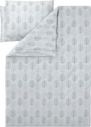 Livarno® Ložní povlečení z jemného flanelu, 240 x 220 cm, 70 x 90 cm (listy/bílá)
