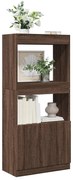 Skříň highboard hnědý dub 63 x 33 x 140 cm kompozitní dřevo