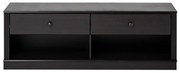 Tmavě hnědý TV stolek z borovicového dřeva 137x47 cm Anita – Støraa