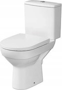 Cersanit CITY - WC kombi + antibakteriální sedátko s funkcí pomalého zavírání, horizontální odpad, přívod vody z boku nádržky, K35-035