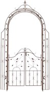 Pergola na popínavé rostliny GS22232 s brankou  - Hnědá antik