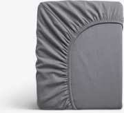 Goldea jersey elastické prostěradlo - tmavě šedé 90 x 200 cm
