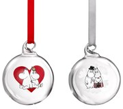 Set vánočních ozdob Moomin Heart/Snowflake 5cm / 2ks