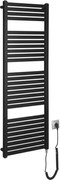 Aqualine Sapho, TONDI-E elektrické topné těleso, rovné, 450x1330 mm, 500W, černá matná