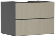 Hansgrohe Xevolos E - Umyvadlová skříňka 78x56x55 cm, 2 zásuvky, matná šedá/bronz 54189390