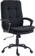 HOMCOM ergonomická kancelářská židle s dvojitým polstrováním – otočná, nastavitelná, s funkcí houpání, nosnost 120 kg, černá | Aosom