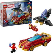 Lego marvel 76310 iron manovo auto a black panther vs. red hulk