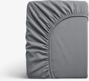 Goldea jersey elastické prostěradlo - tmavě šedé 90 x 200 cm