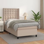 Box spring postel s matrací cappuccino 80 x 200 cm umělá kůže 3132470