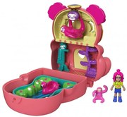 Polly pocket pudřenka s překvapením lenochod, mattel gtm59