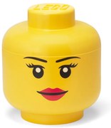 Úložný box lego úložná hlava (velikost l) - dívka